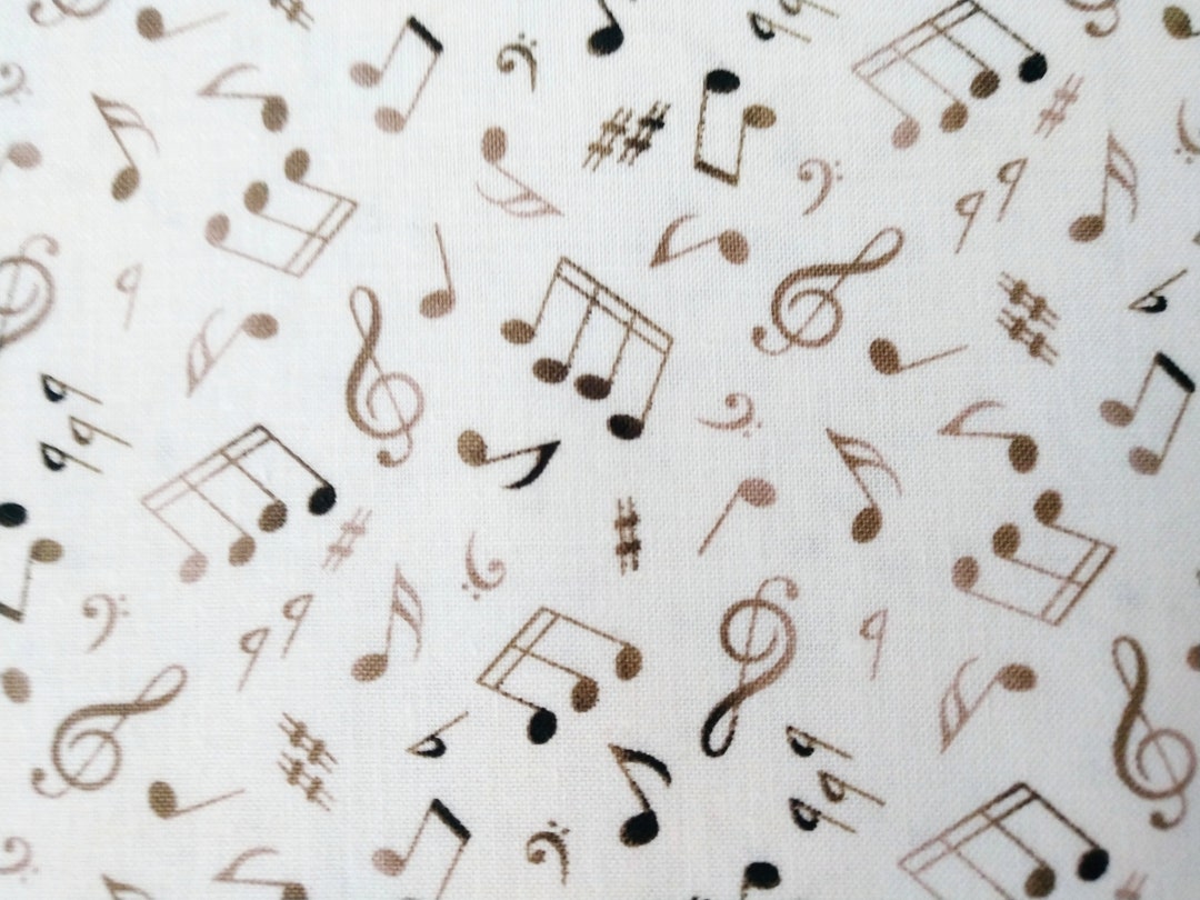 Music Jazz/treble Clef/notes White Elizabeth Studio Live Jazz Quilt ...