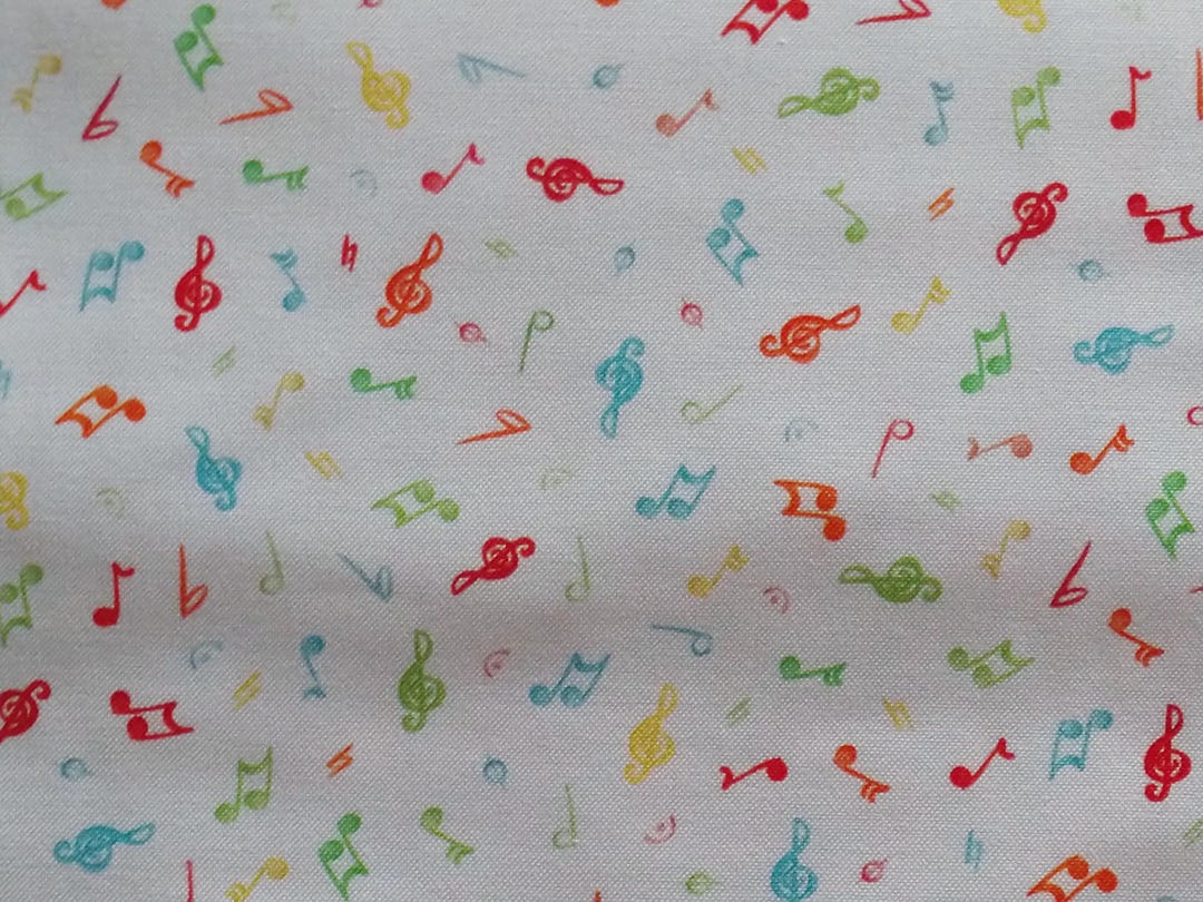 Music-colorful Music Notes and Treble Clefs Tossed on a White ...