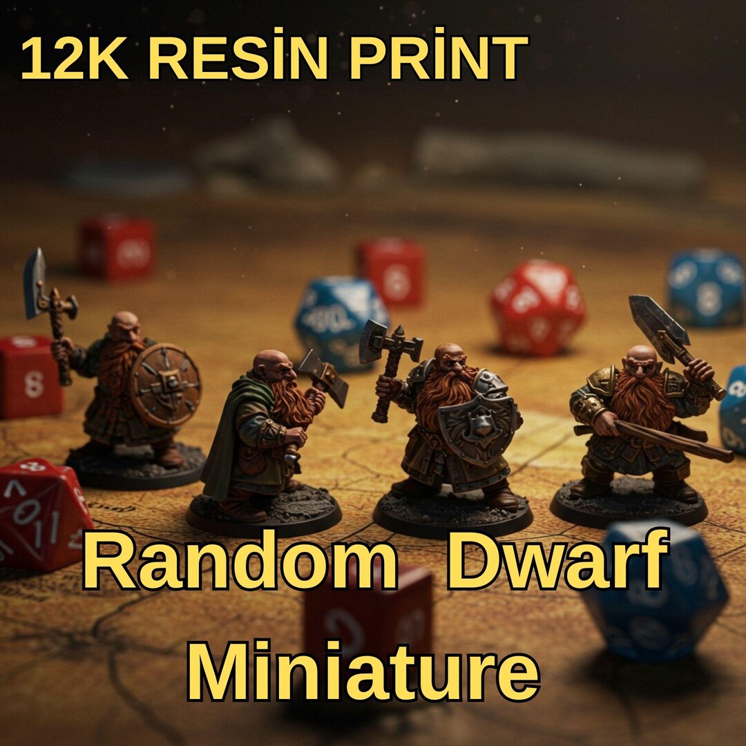 Random Dwarf Miniature Bundle-12k Resin Miniature -for Dnd - Tabble ...
