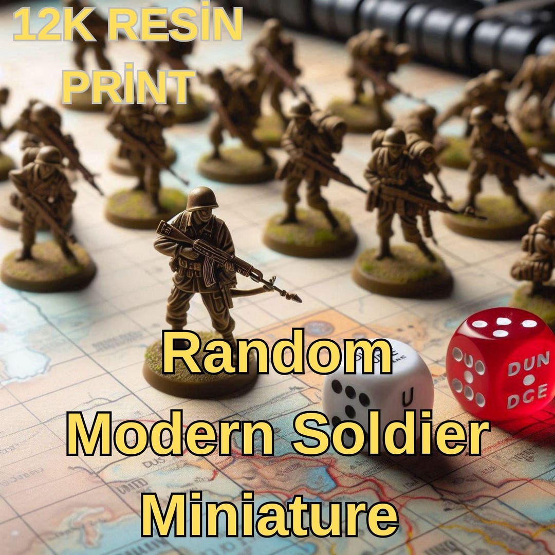 Random Miniature Bundle-modern Soldier Miniature Set 12K Resin Print ...