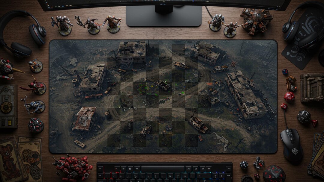 Modern Dnd Map and Chess Board Mouse Pad, Premium Desk Mat, Multi-use ...