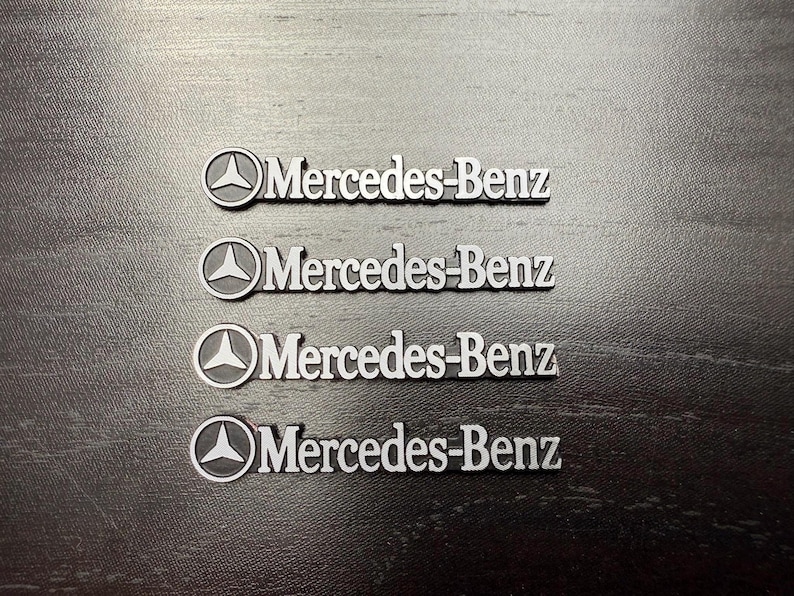 4 X Mercedes Benz Sticker Emblem Logo Decal - Aluminum - Etsy