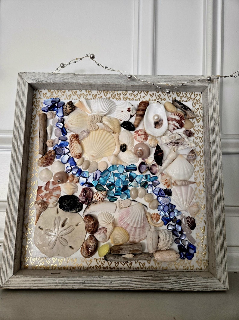 Seashell Mosaic, Art Made From Seashells, Seashell Art, Natural Art ...