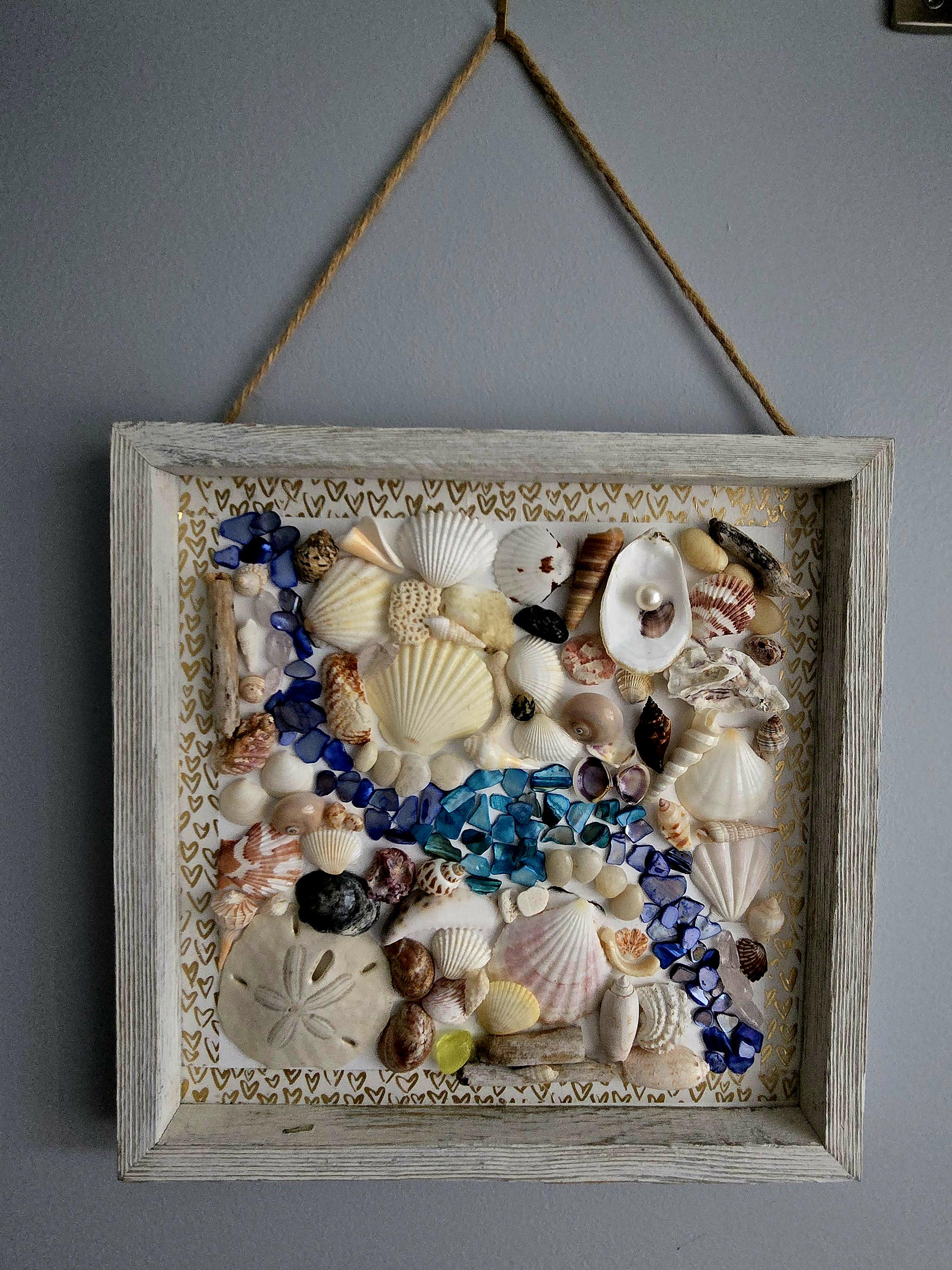 Seashell Mosaic, Art Made From Seashells, Seashell Art, Natural Art ...