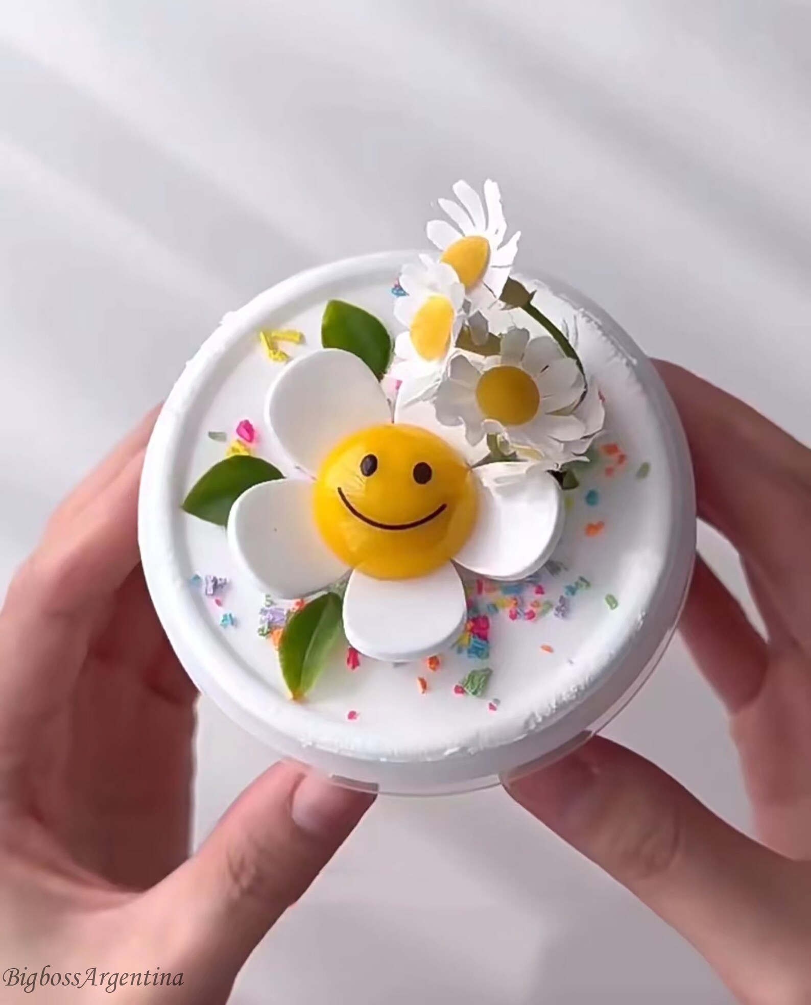 Daisy Slime,white Slime,smiley Slime,stress Relief Slime,fluffy Slime ...