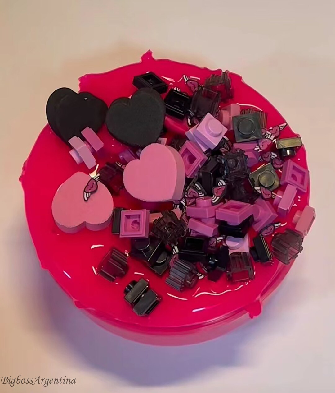 Love Slime,pink Slime,building Block Slime,stress Relief Slime,fluffy ...