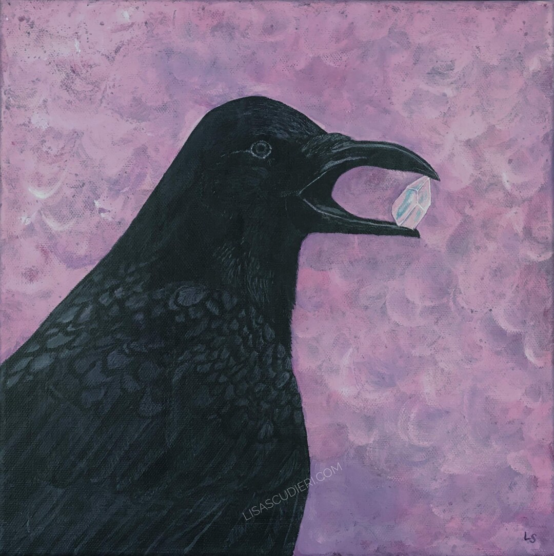 Yoga Circus : Crow Acrylic on Canvas Painting by Lisa Scudieri - Etsy