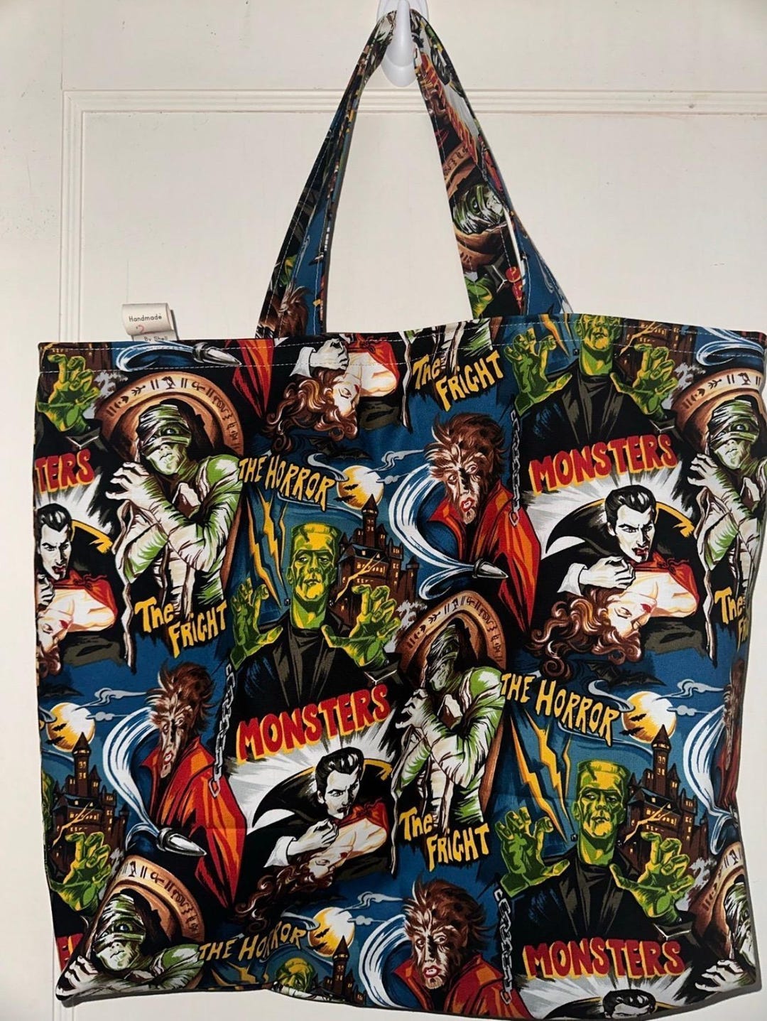 Universal Monsters - Handmade Tote Bag - Reusable Grocery Bag ...