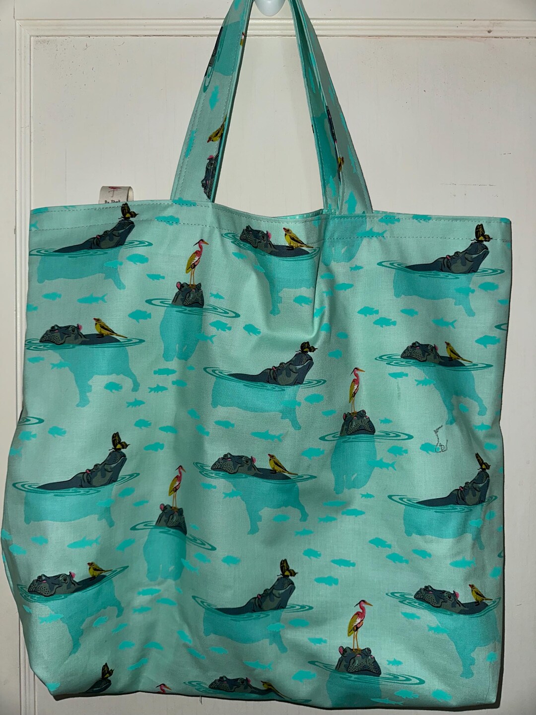 Handmade Tula Pink Hippo Tote Bag – Reversible, Washable - Etsy