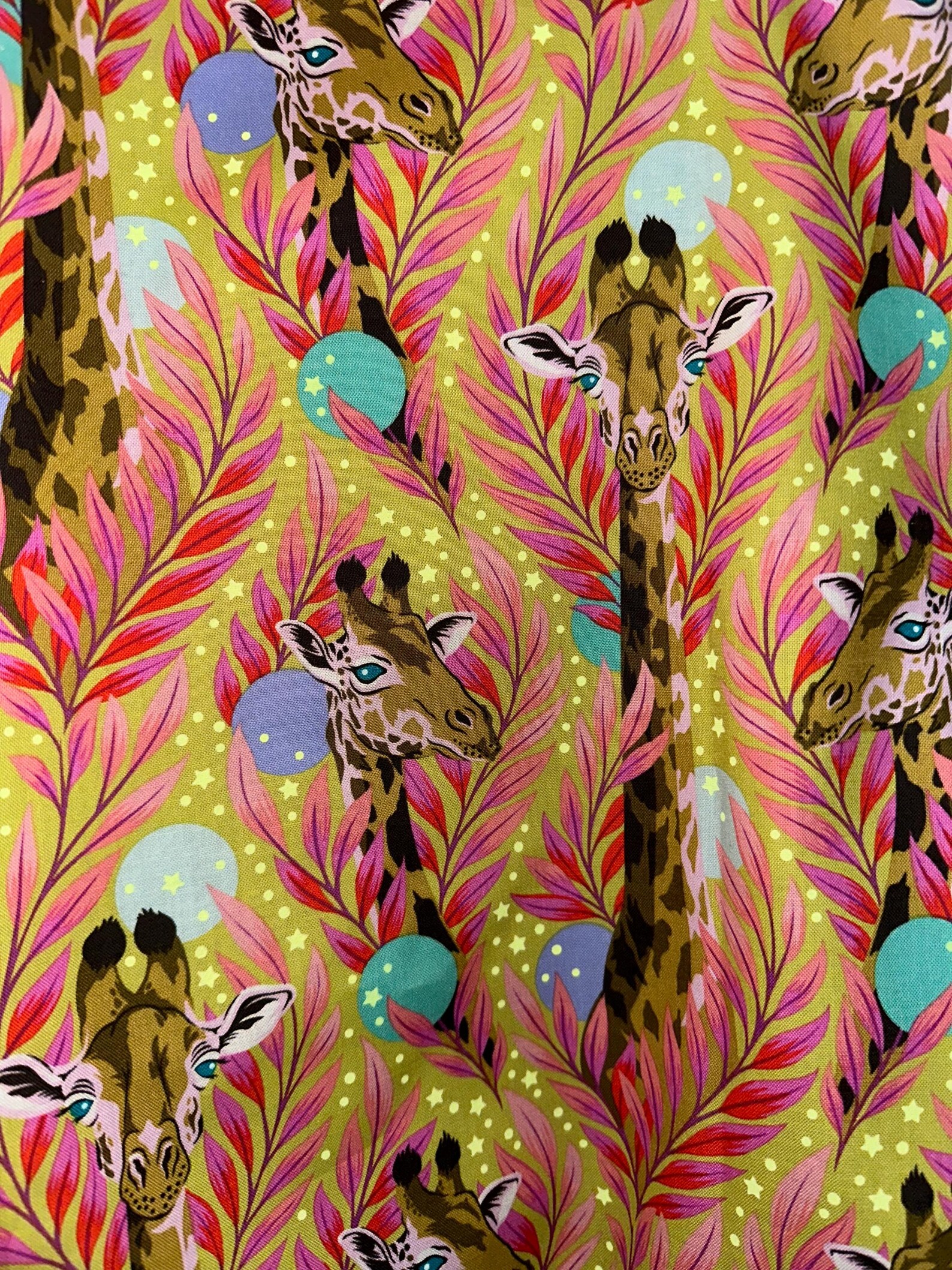 Tula Pink - Neck for Days - Handmade Tote Bag - Stunning Giraffe Print ...
