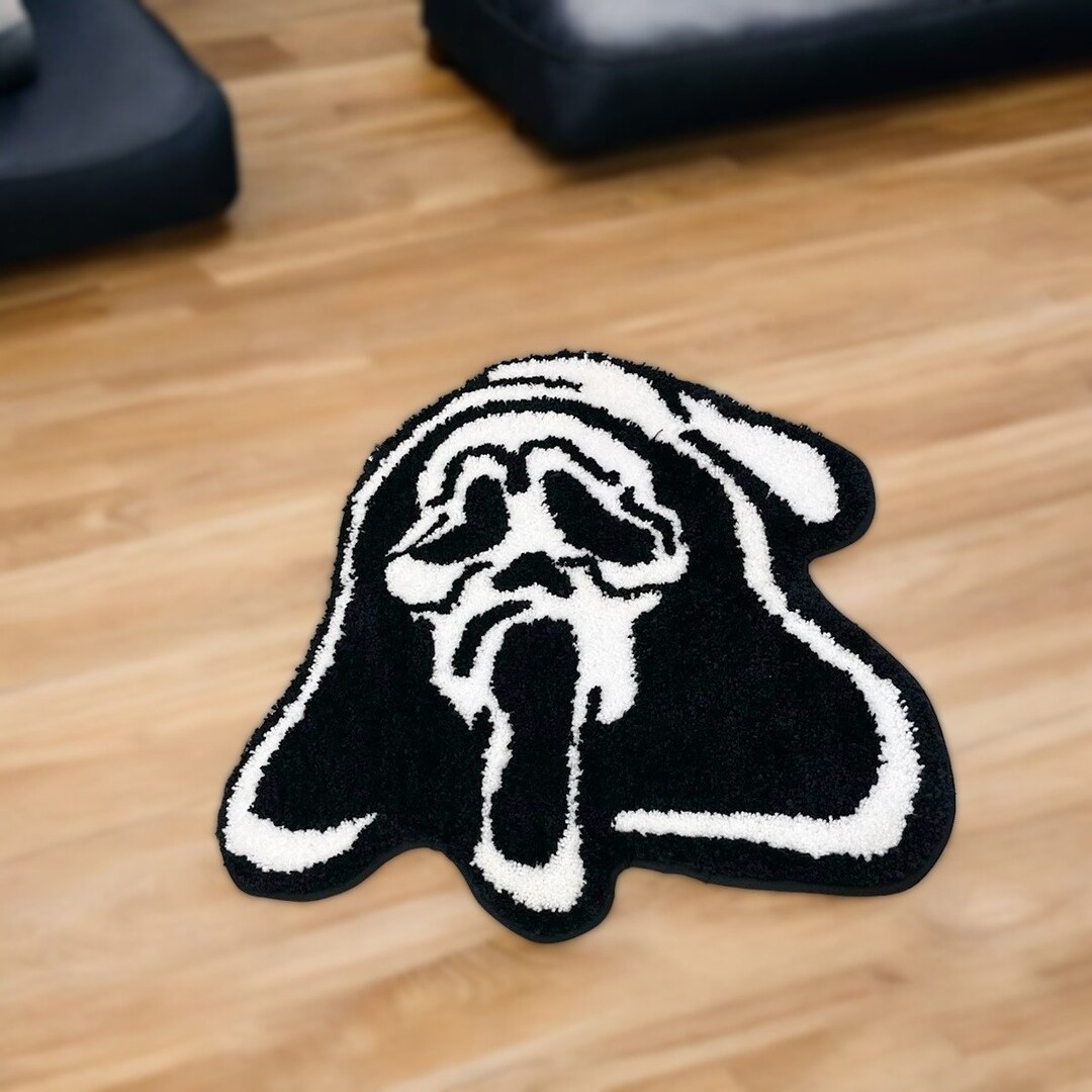 Funny Scream Ghostface Tufted Area Rug, Custom Soft Tufted Mat, Unique ...