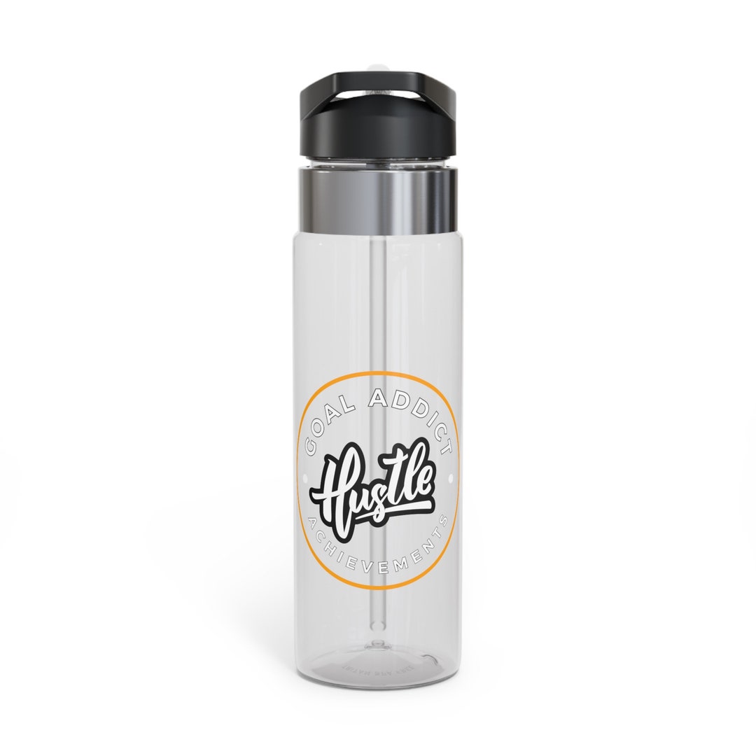 Hustle Sports Water Bottle, 22oz, Goal Water Bottle, Inspirational ...