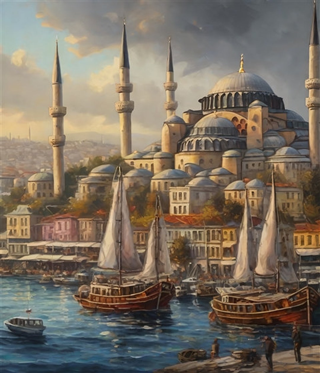 Istanbul Portrait Digital Art Print Wall Art AI Generated AI Art ...