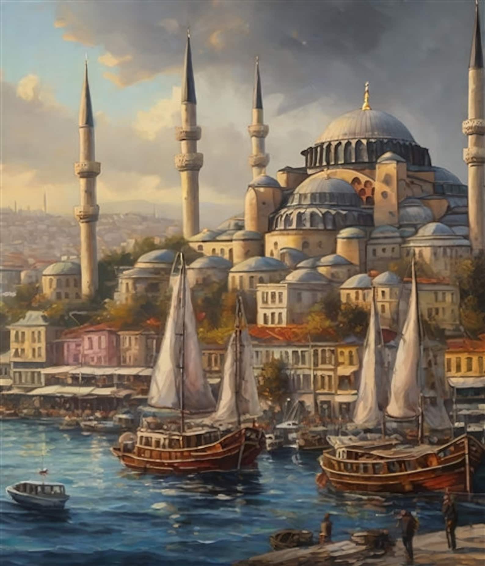 Istanbul Portrait Digital Art Print Wall Art AI Generated AI Art ...