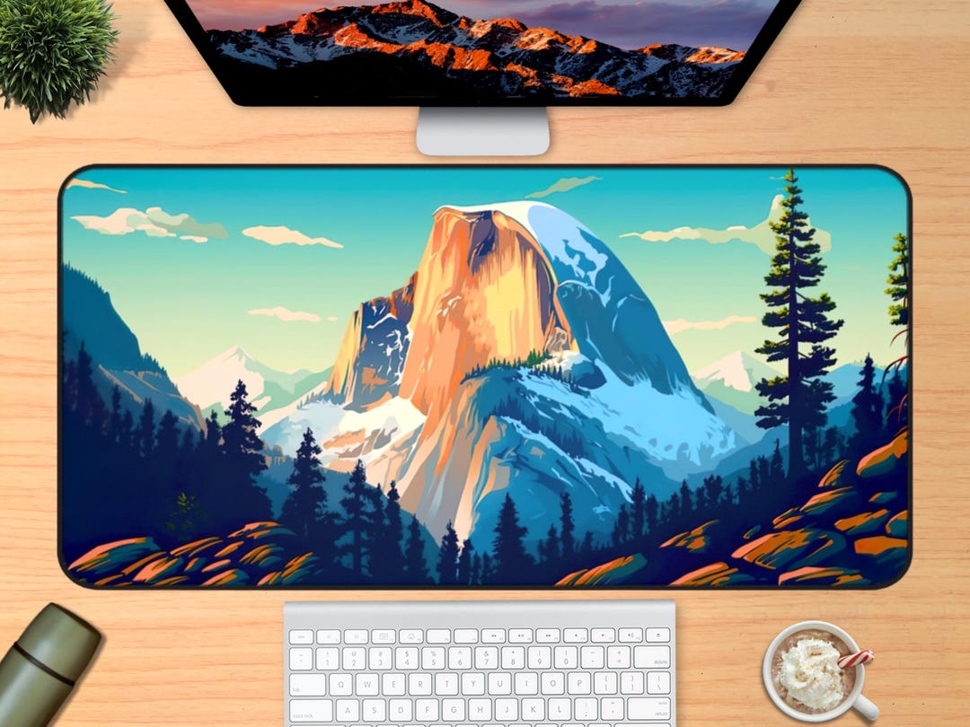 Yosemite Desk Mat, Half Dome Mouse Pad, California Desk Mat, National Park Mousepad, Large ...