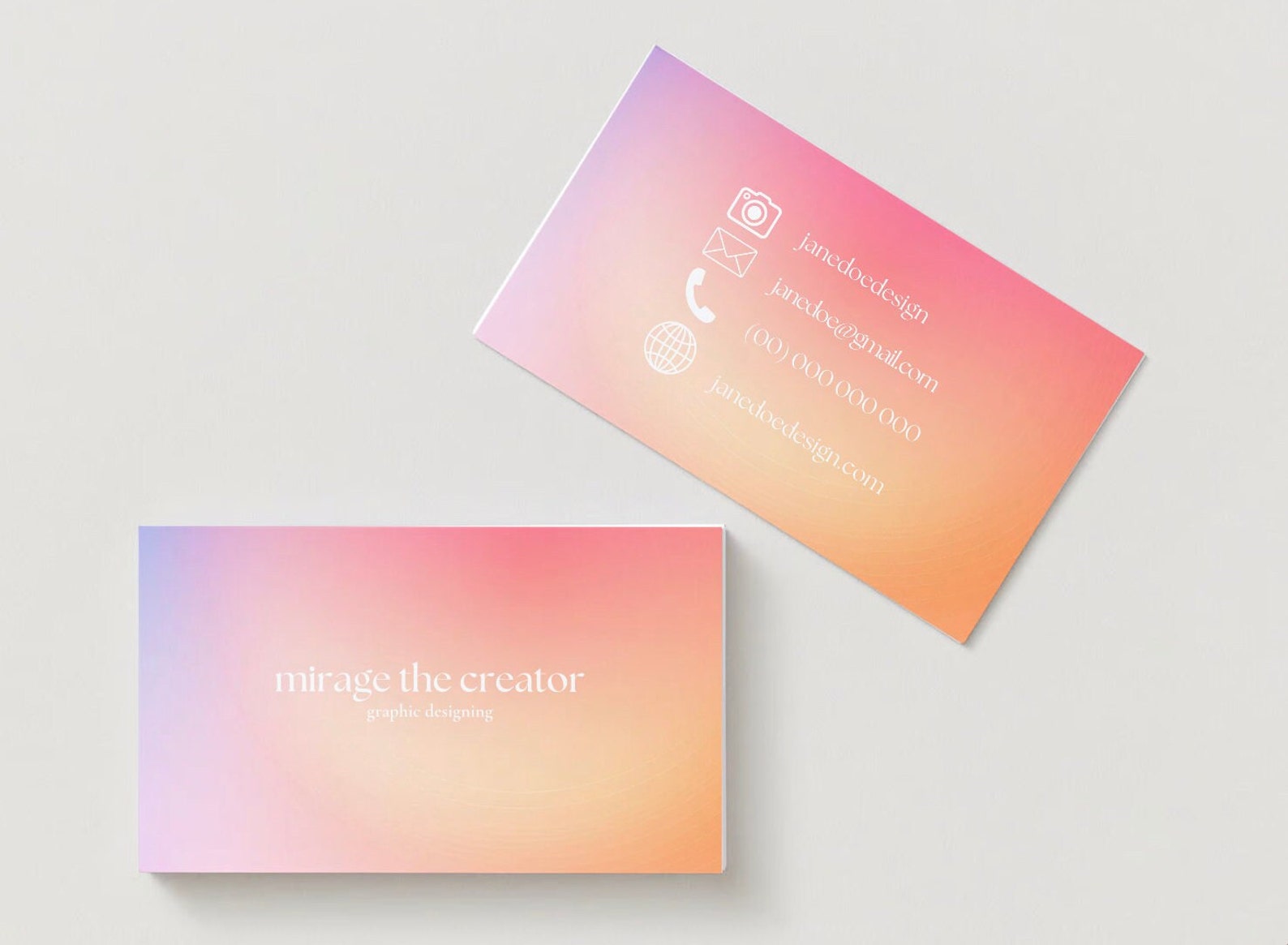 Business Card, Aesthetic Business Card, Card Template, Minimalist Card ...