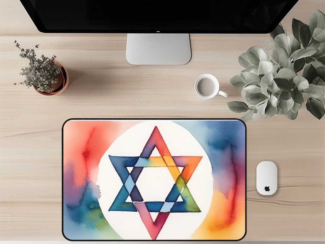 Jewish Desk Mat Judaism Desk Pad Cute Desk Mat Cute Decor Desk ...