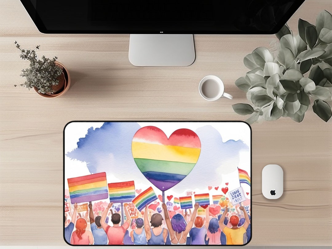 Pride Desk Mat LGBTQ Desk Pad Cute Desk Mat Cute Decor Desk Accessories ...