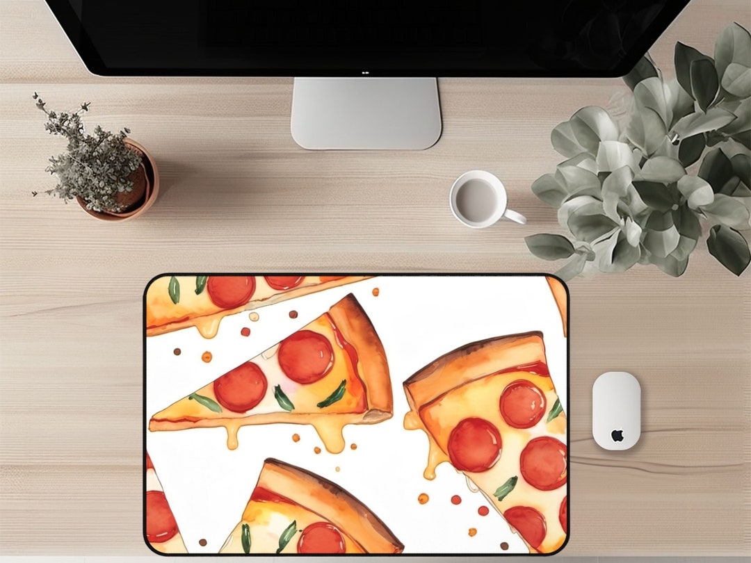 Cheesy Pizza Slice Desk Mat Desk Pad Keyboard Pad Mouse Mat Simple ...