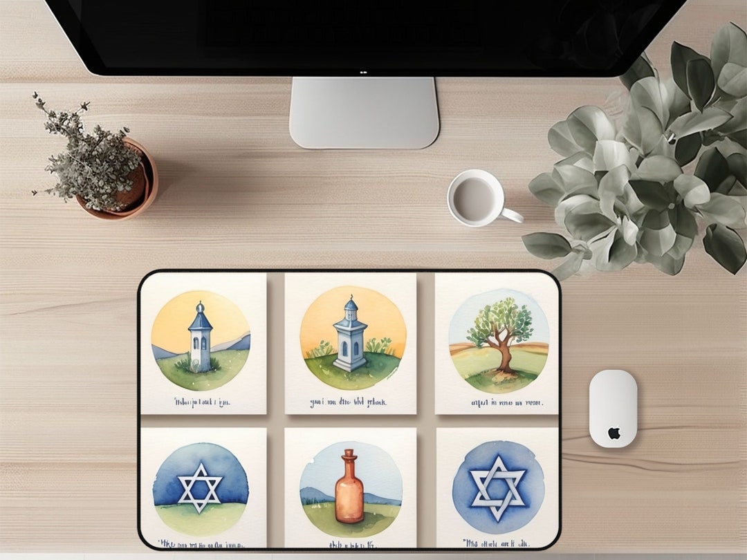 Jewish Proverbs Desk Mat Gaming Desk Pad Keyboard Pad Mouse Small ...