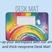 Rainbow Desk Mat Desk Pad Keyboard Pad Mouse Mat Energetic Color ...