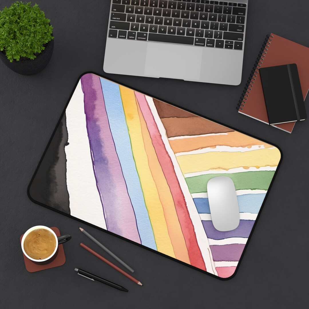 Watercolor Progress Pride Flag With Black Brown and Transgender Stripes ...