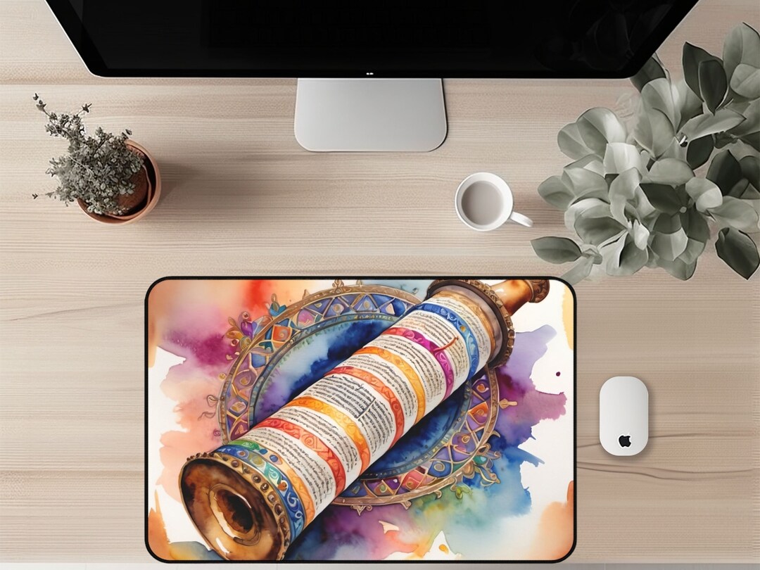 Majestic Torah Scroll Desk Mat Desk Pad Keyboard Pad Mouse Mat ...