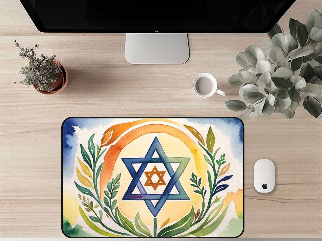 Jewish Desk Mat Judaism Desk Pad Cute Desk Mat Cute Decor Desk ...