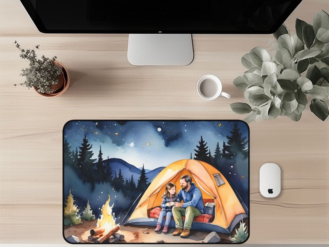 Father-daughter Camping Desk Mat Desk Pad Keyboard Pad Mouse Mat ...
