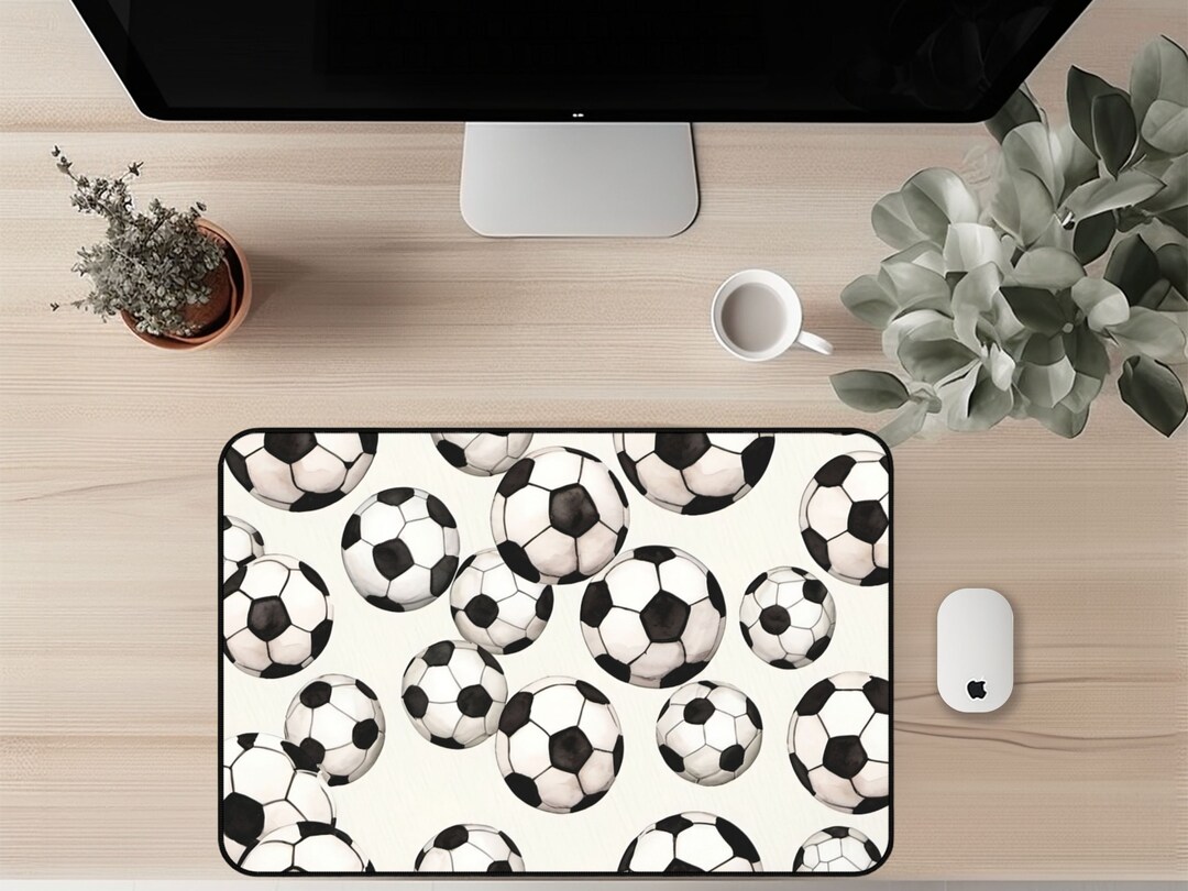 Watercolor Soccer Desk Mat Desk Pad Keyboard Pad Mouse Mat Small ...