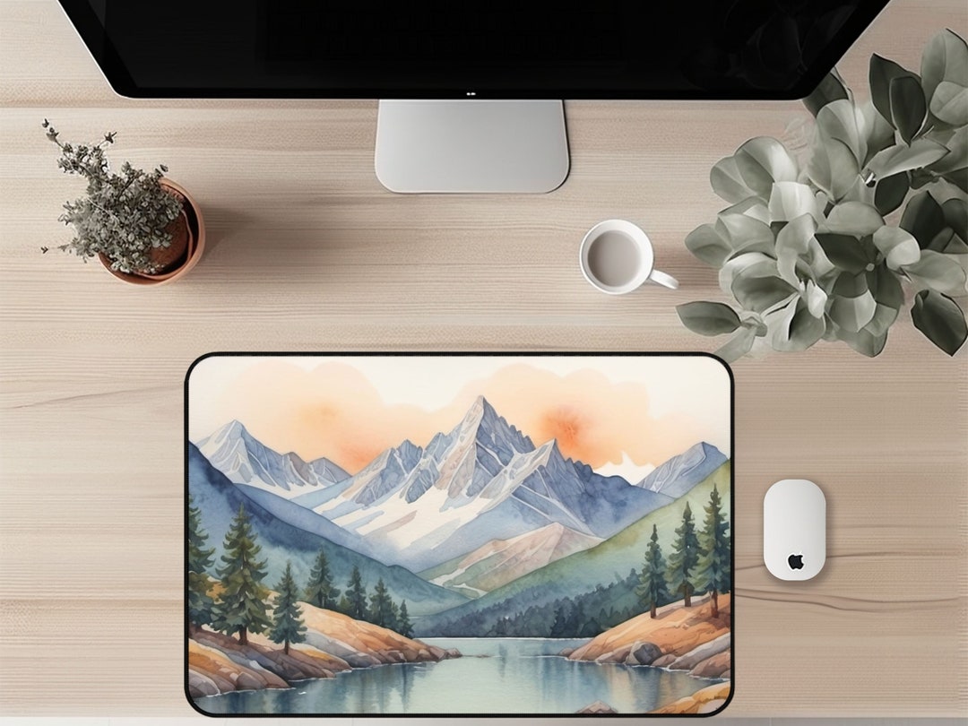 Mountain Desk Mat Mountain Desk Pad Cute Desk Mat Cute Decor Desk ...