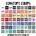 Comfort Colors 1717 Short Sleeve Color Chart - Etsy