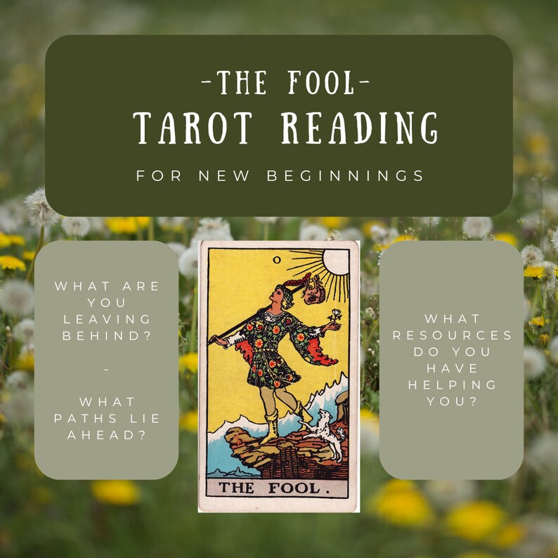 0: the Fool and New Beginnings Tarot Reading - Etsy