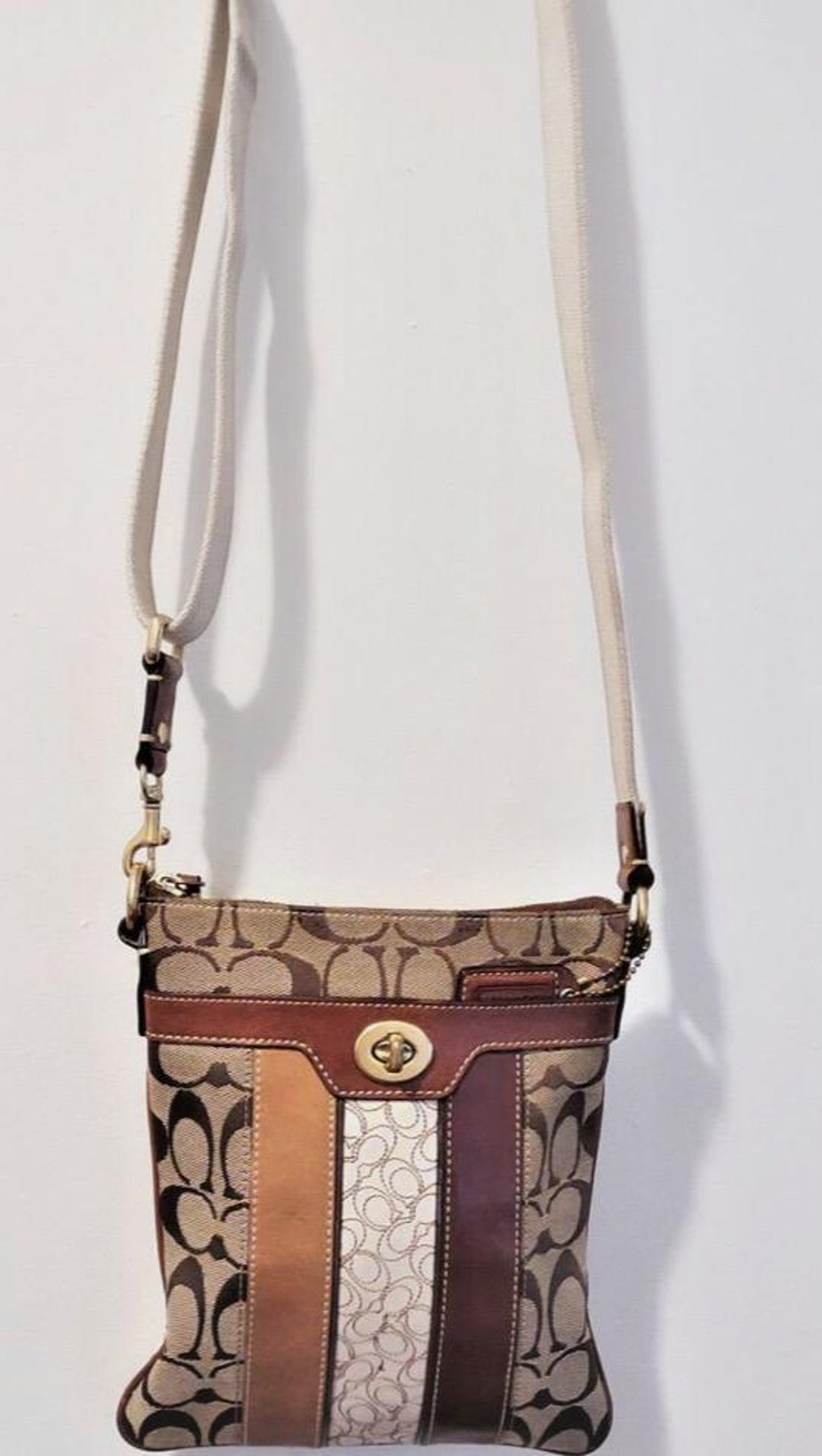 Coach Vintage Crossbody Bag Embroidered Coach Logo-leather Details ...
