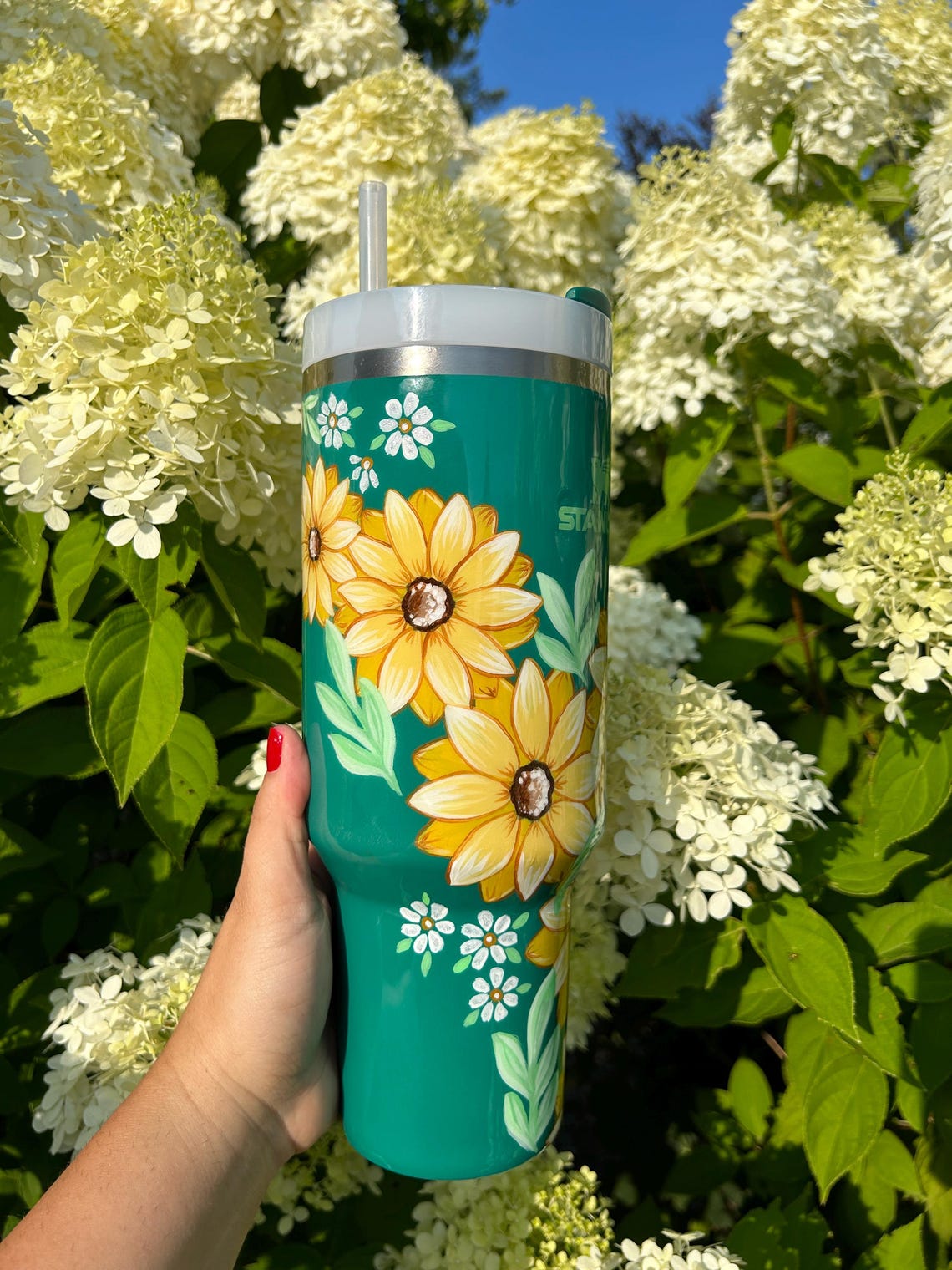 Stanley Hand Painted Tumbler 40oz - Monarch and Sunflowers - Etsy