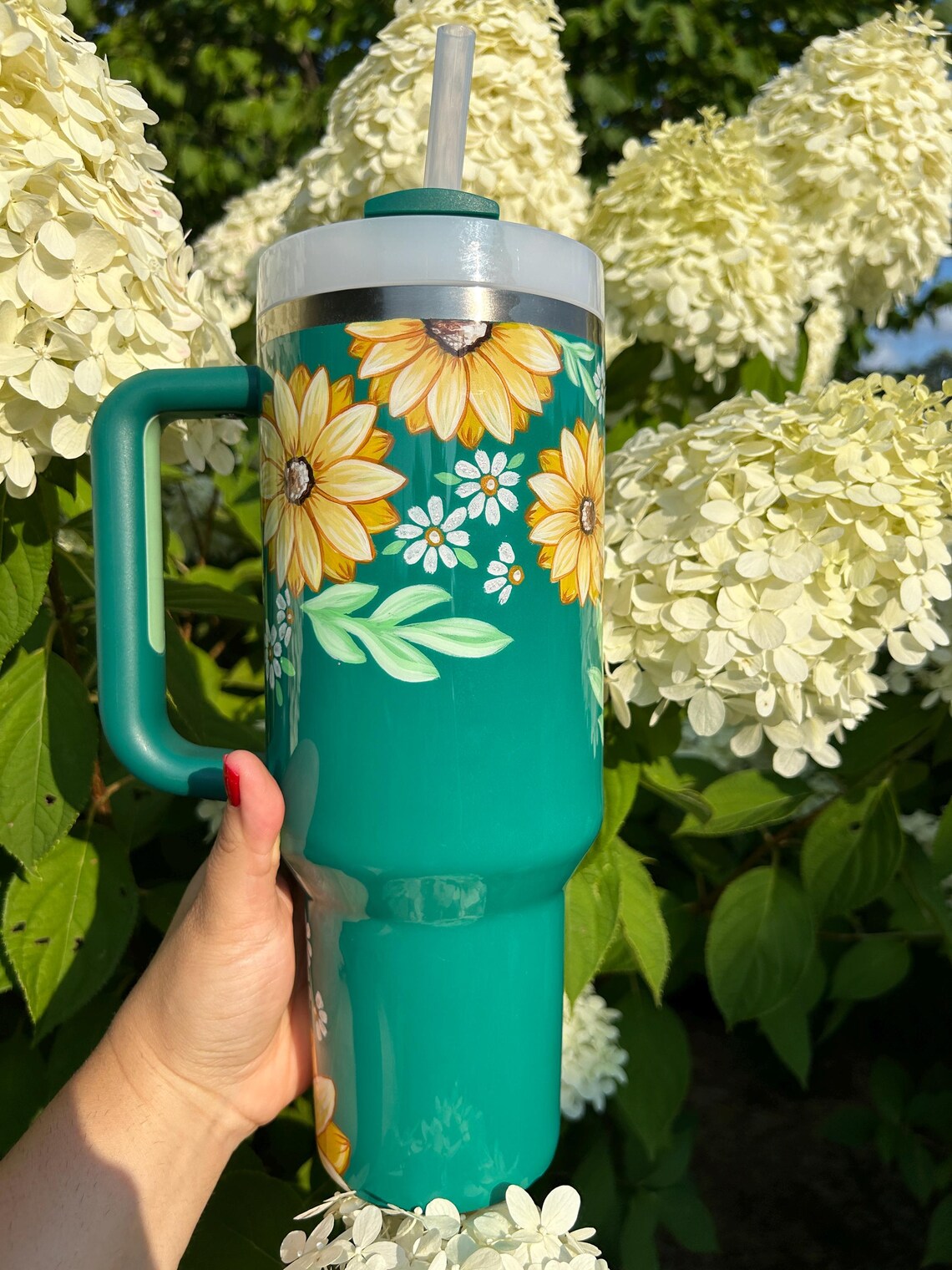 Stanley Hand Painted Tumbler 40oz - Monarch and Sunflowers - Etsy