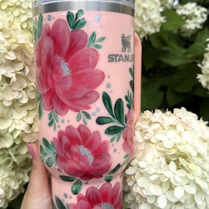 Stanley Hand Painted Tumbler 40oz - Summer Florals - Etsy