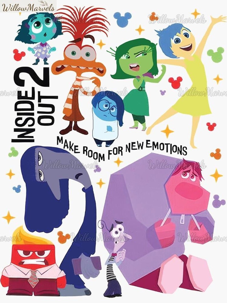 Inside Out 2 Sticker, It's Okay to Feel All the Feels Sticker, Inside ...
