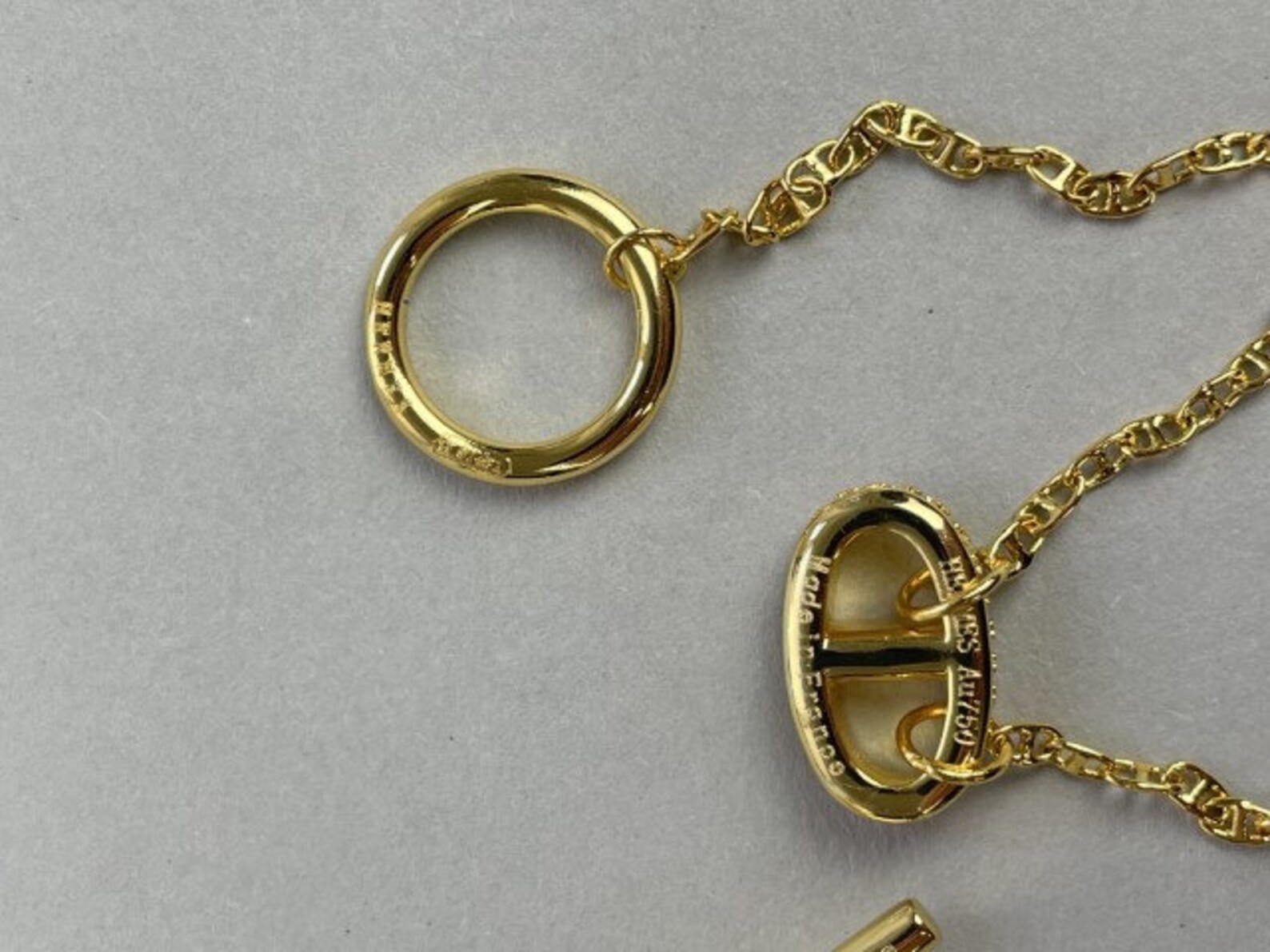 Vintage Hermes Logo Gold Plated Classy Designer Bracelet Elegant ...