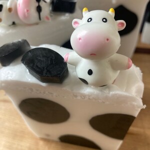 Cow Soap Bar Lemon and Cream Glycerine Soap Bar With a Cow Figure on ...