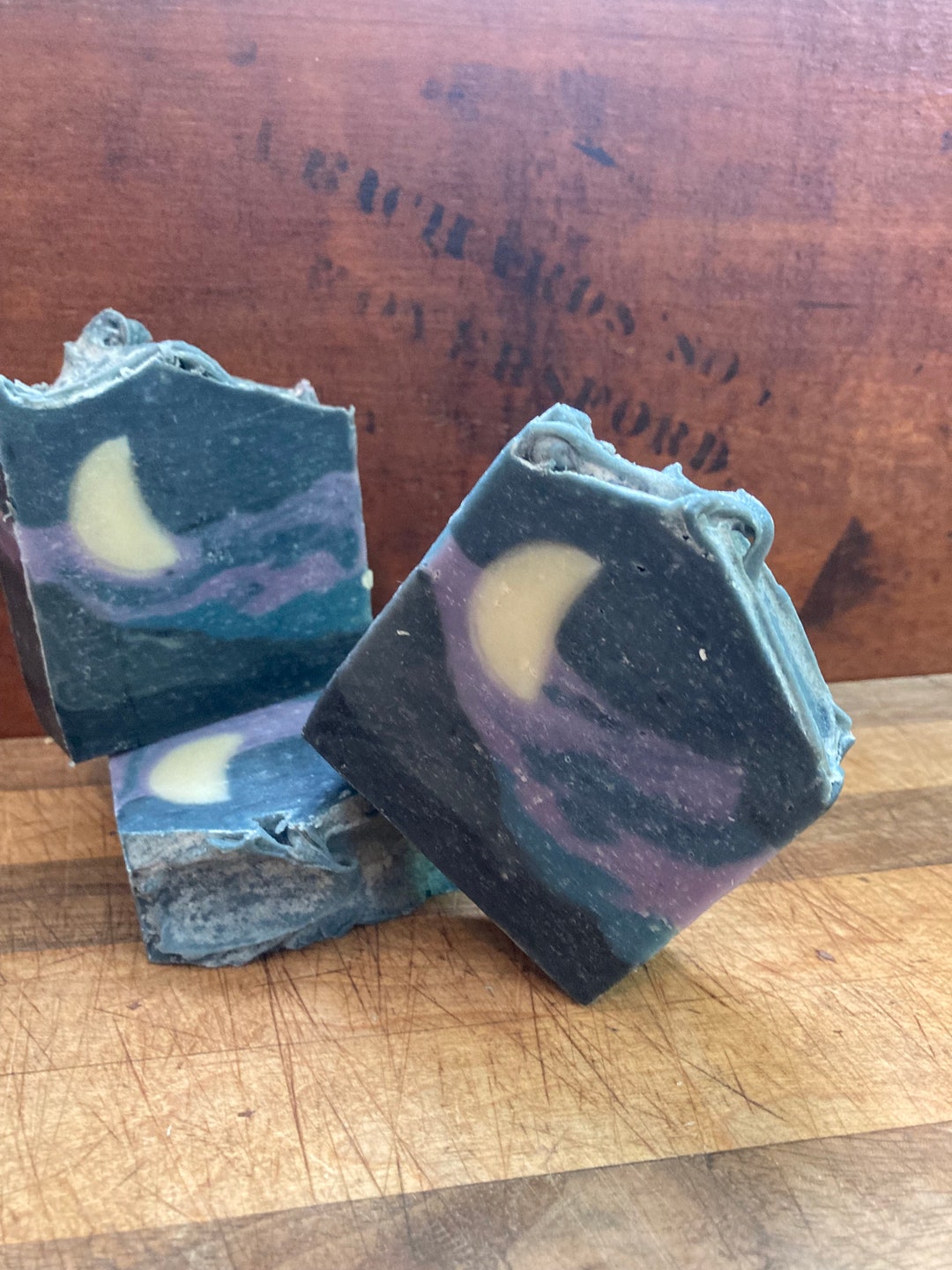 Applejack Peel Crescent Moon Moonlight Landscape Soap Bar Vegan, Palm ...