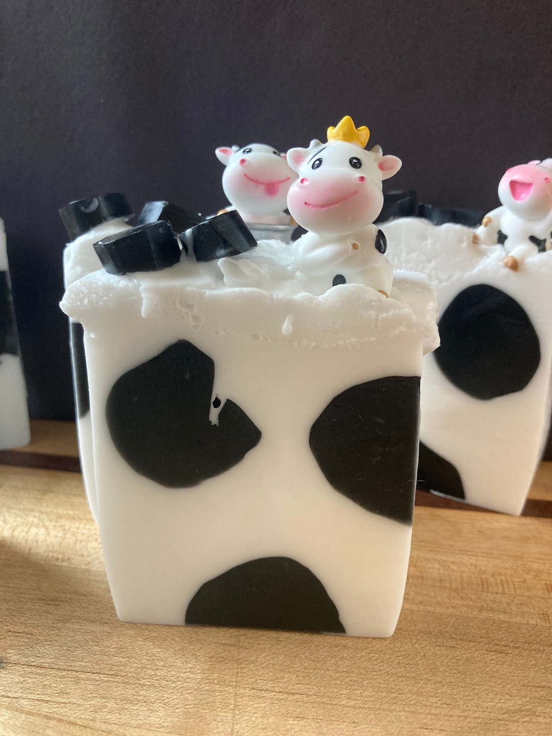 Cow Soap Bar Lemon and Cream Glycerine Soap Bar With a Cow Figure on ...