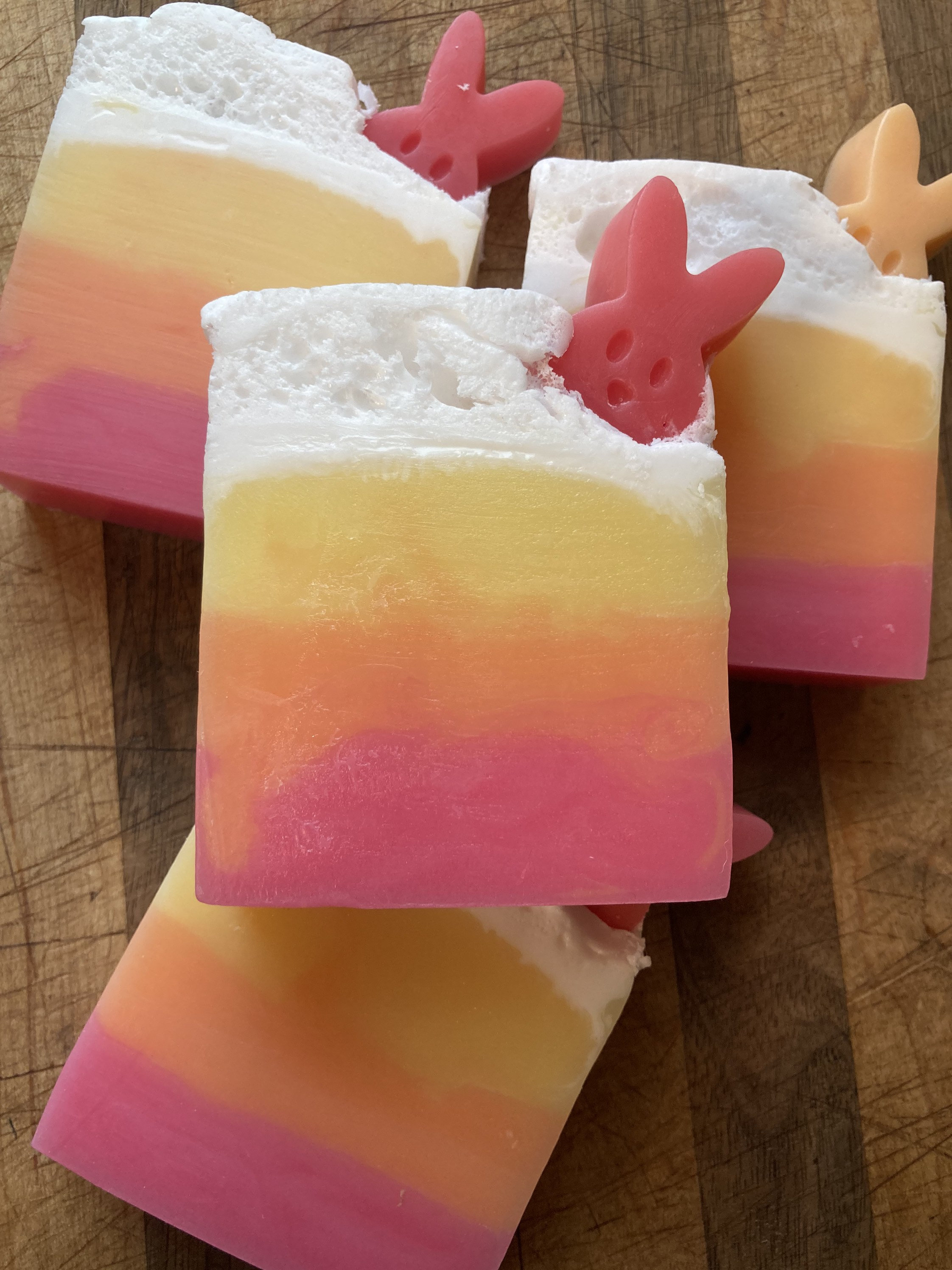 Strawberry Lemonade Bunny Rabbit Colorful Glycerine Soap Bar: Great for ...