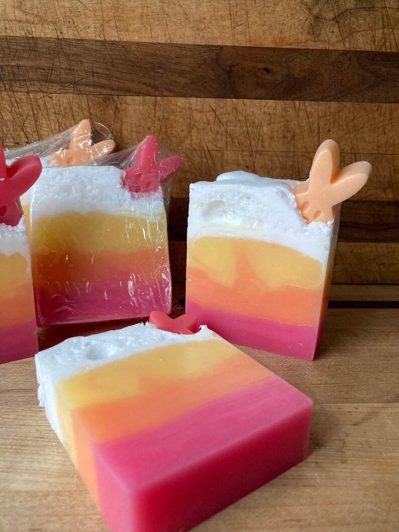 Strawberry Lemonade Bunny Rabbit Colorful Glycerine Soap Bar: Great for ...