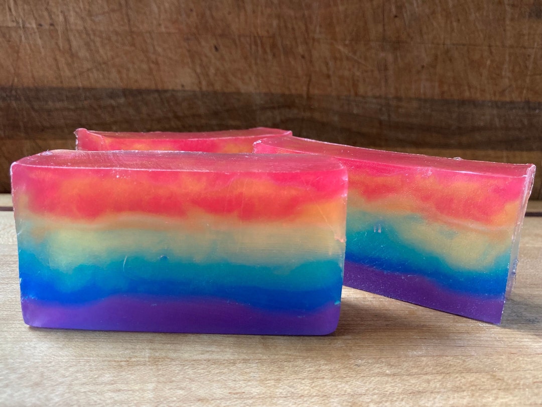 Sunflower Sandalwood Rainbow Tie Dye Glycerine Soap Bar: PRIDE Lgbtq ...