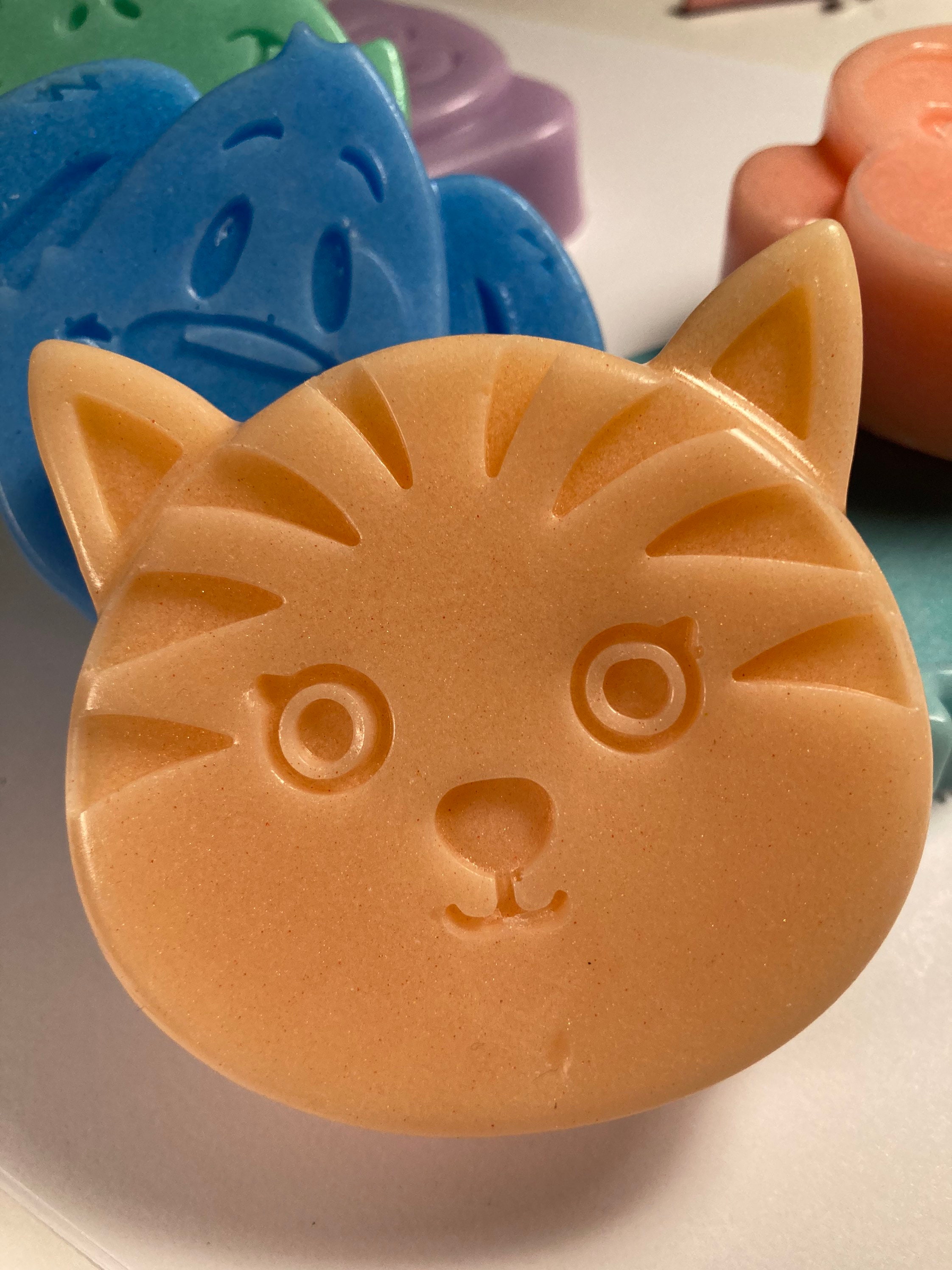 2 super cute animal soaps for kids dog cat monkey penguin | Etsy