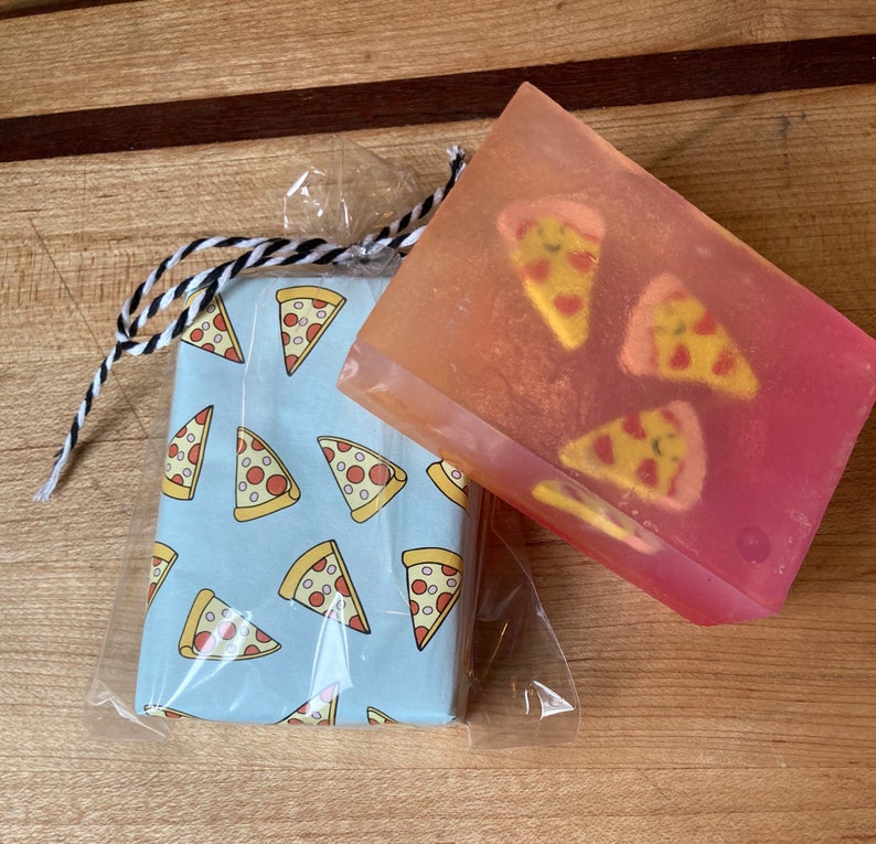 Pizza Party Soap With Pizza Eraser Embeds: Great for Pizza - Etsy