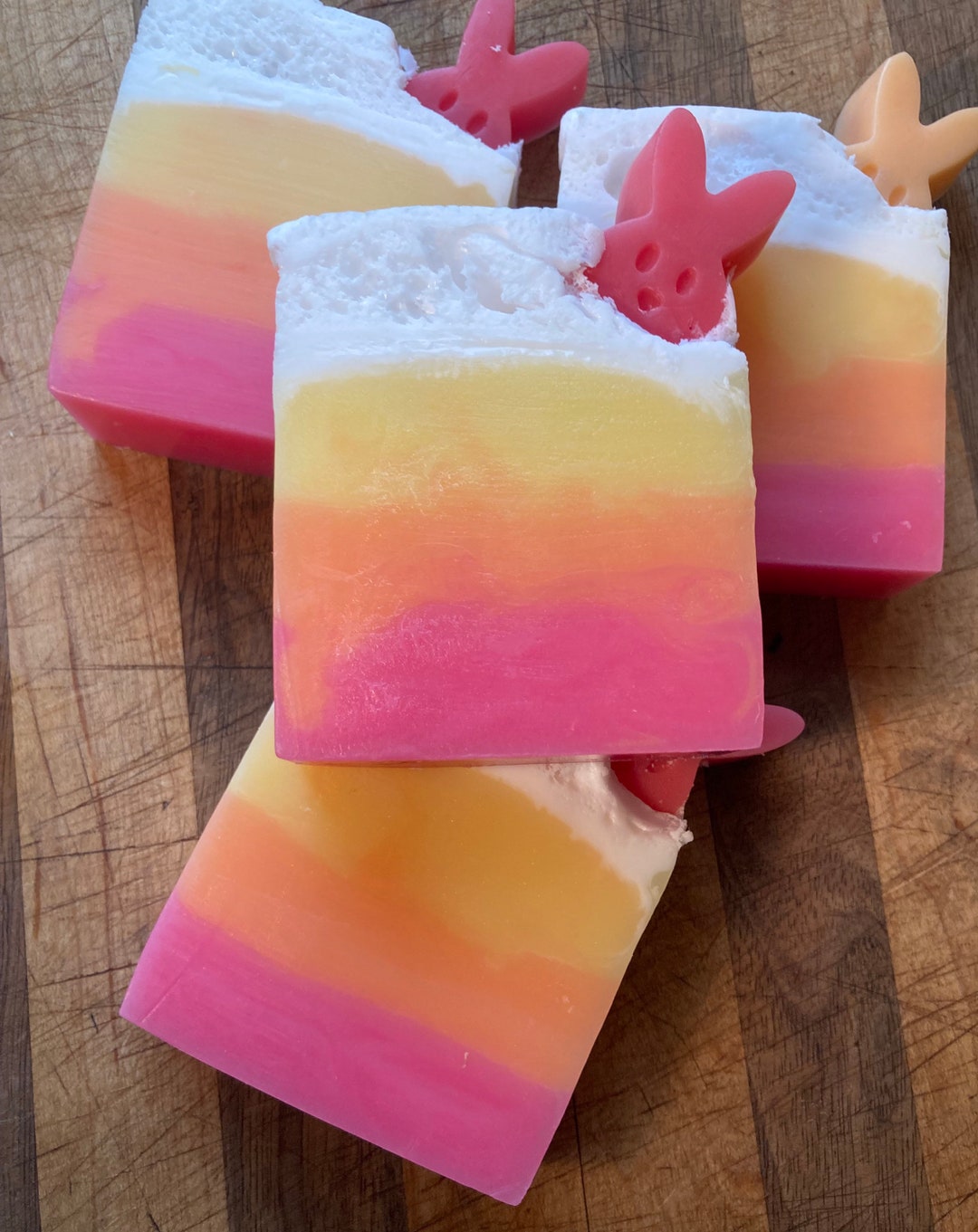 Strawberry Lemonade Bunny Rabbit Colorful Glycerine Soap Bar: Great for ...