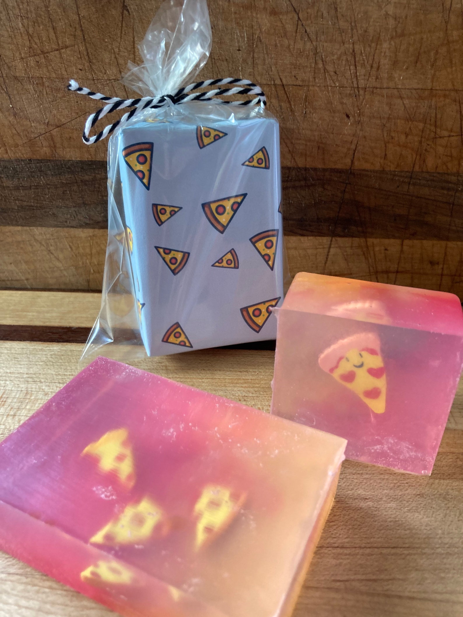 Pizza Party Soap With Pizza Eraser Embeds: Great for Pizza - Etsy