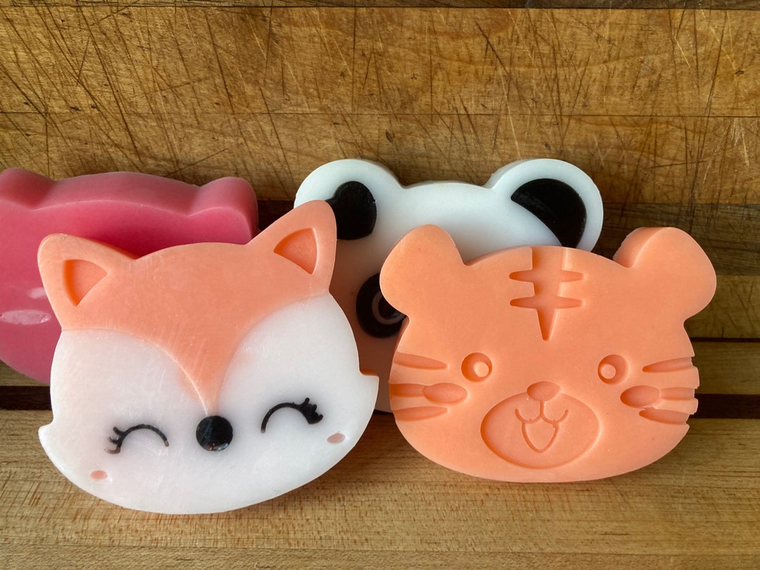 Cute Animal Glycerine Soap Bars Fox, Panda, Pig, or Tiger Great Easter ...